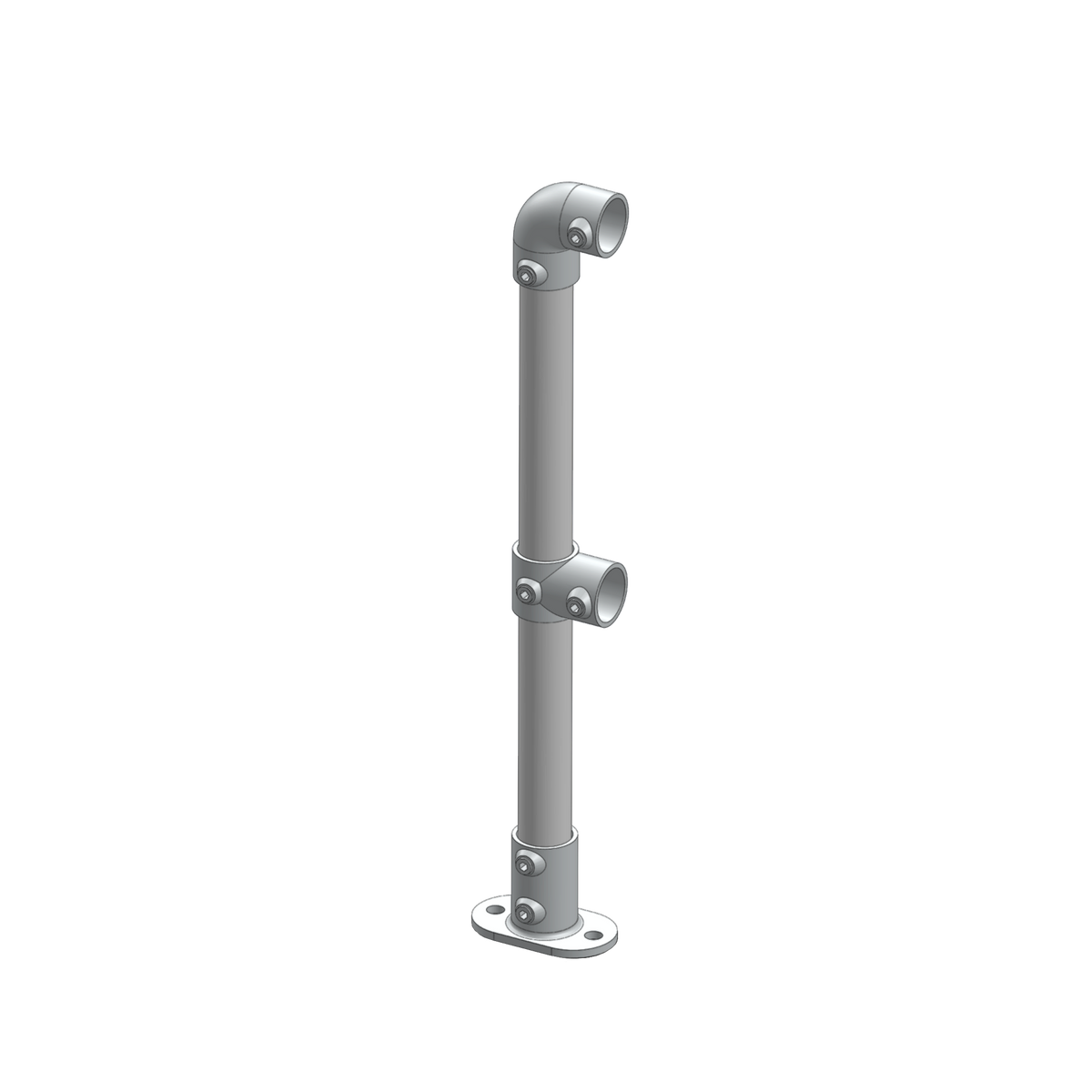 Handrail Kit - End Return Stanchion Post D48.3mm (40NB) – Tubeclamp AU