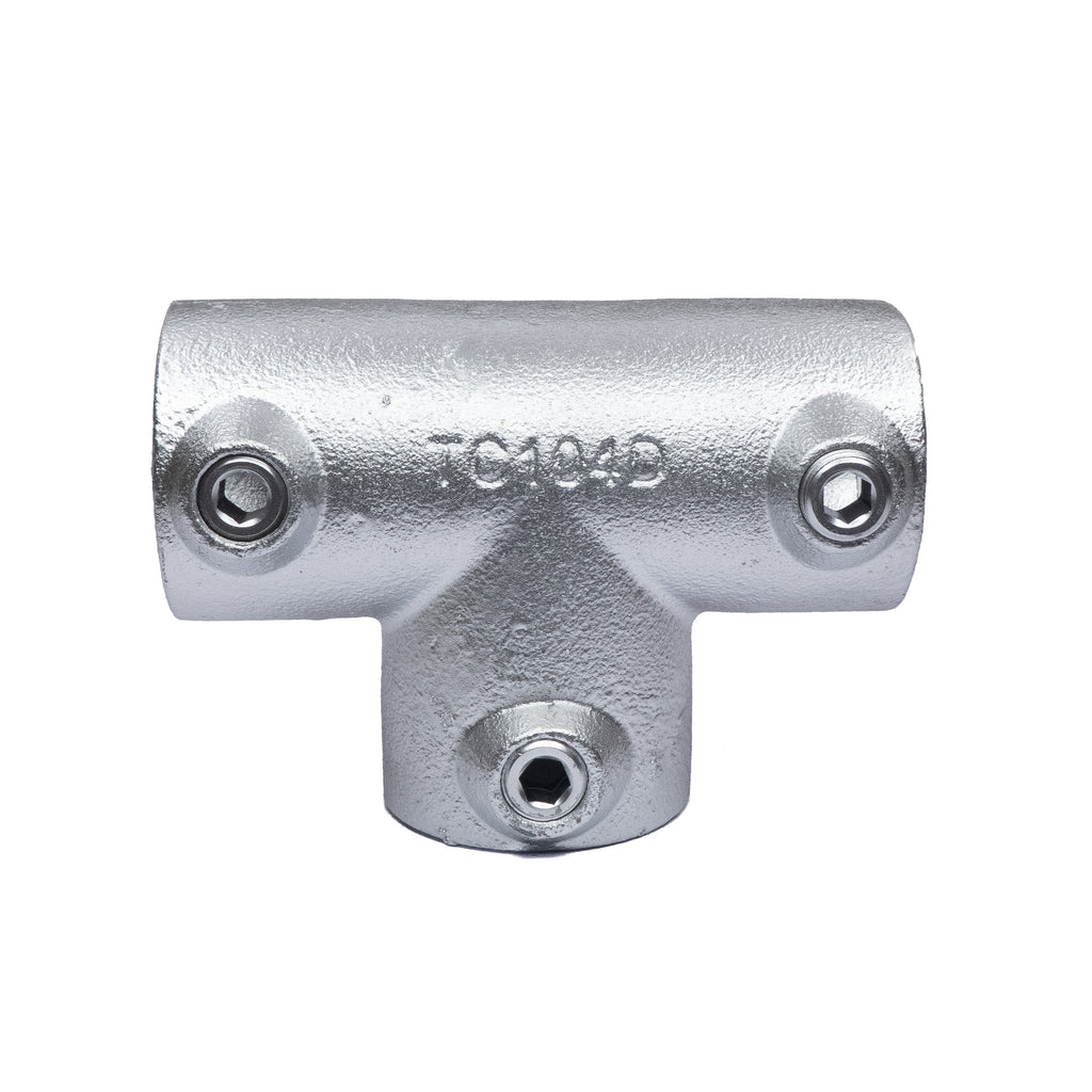 TC104 - Long Tee Galvanised Pipe Fitting – Tubeclamp AU