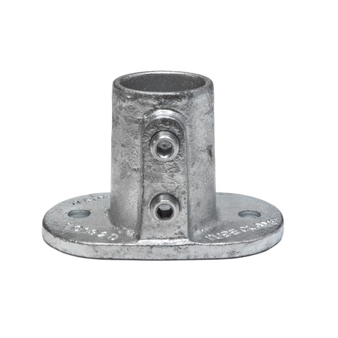 TC132 - Standard Railing Base Flange Galvanised Pipe Fitting – Tubeclamp AU