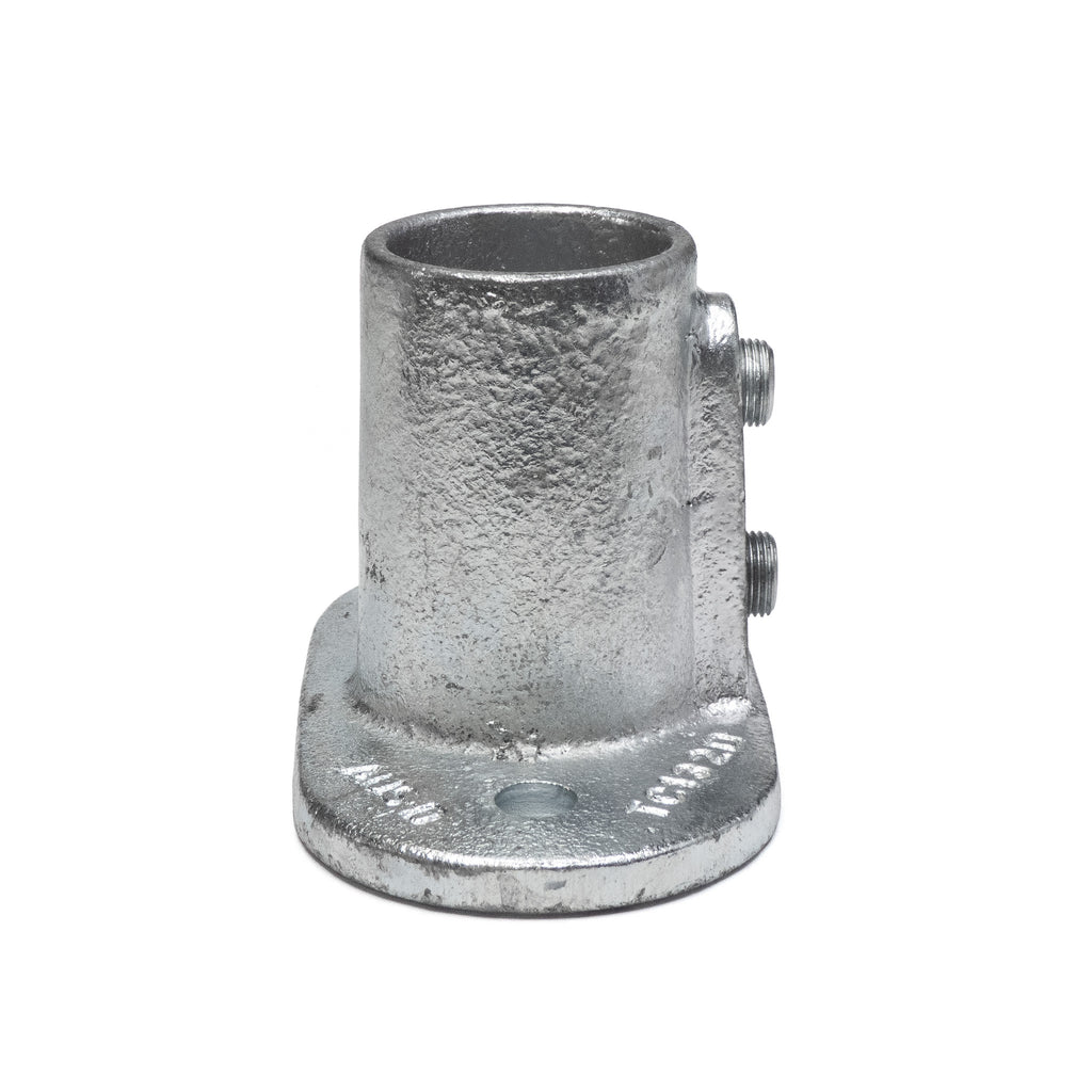 TC132 - Standard Railing Base Flange Galvanised Pipe Fitting – Tubeclamp AU