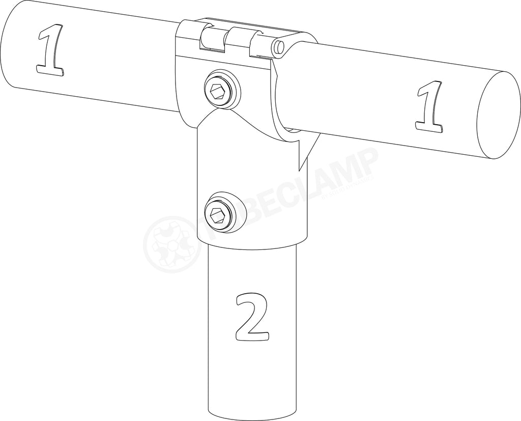 TC136 - Split Tee Clamp-On Galvanised Pipe Fitting – Tubeclamp AU