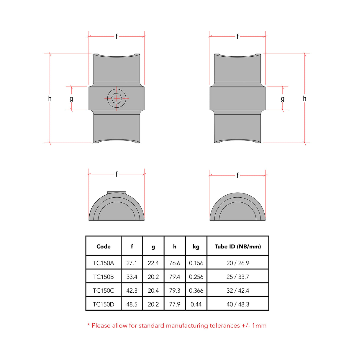 150 - Internal Tube Joiner Galvanised Pipe Fitting – Tubeclamp AU