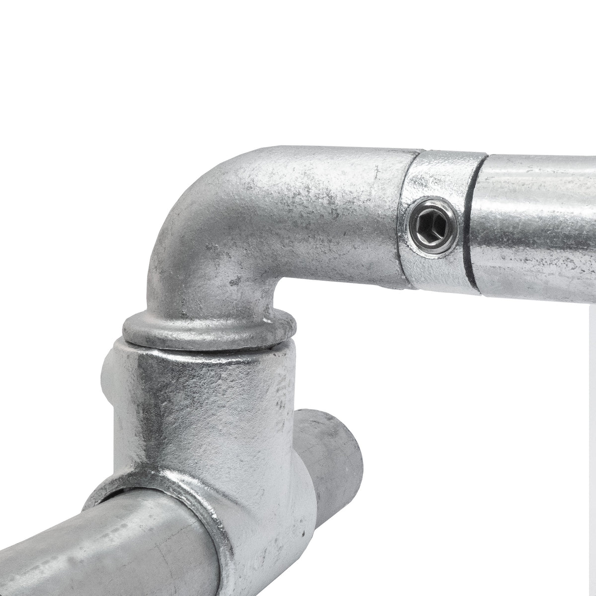 TC719 - DDA Assist Socket Elbow Galvanised Pipe Fitting – Tubeclamp AU