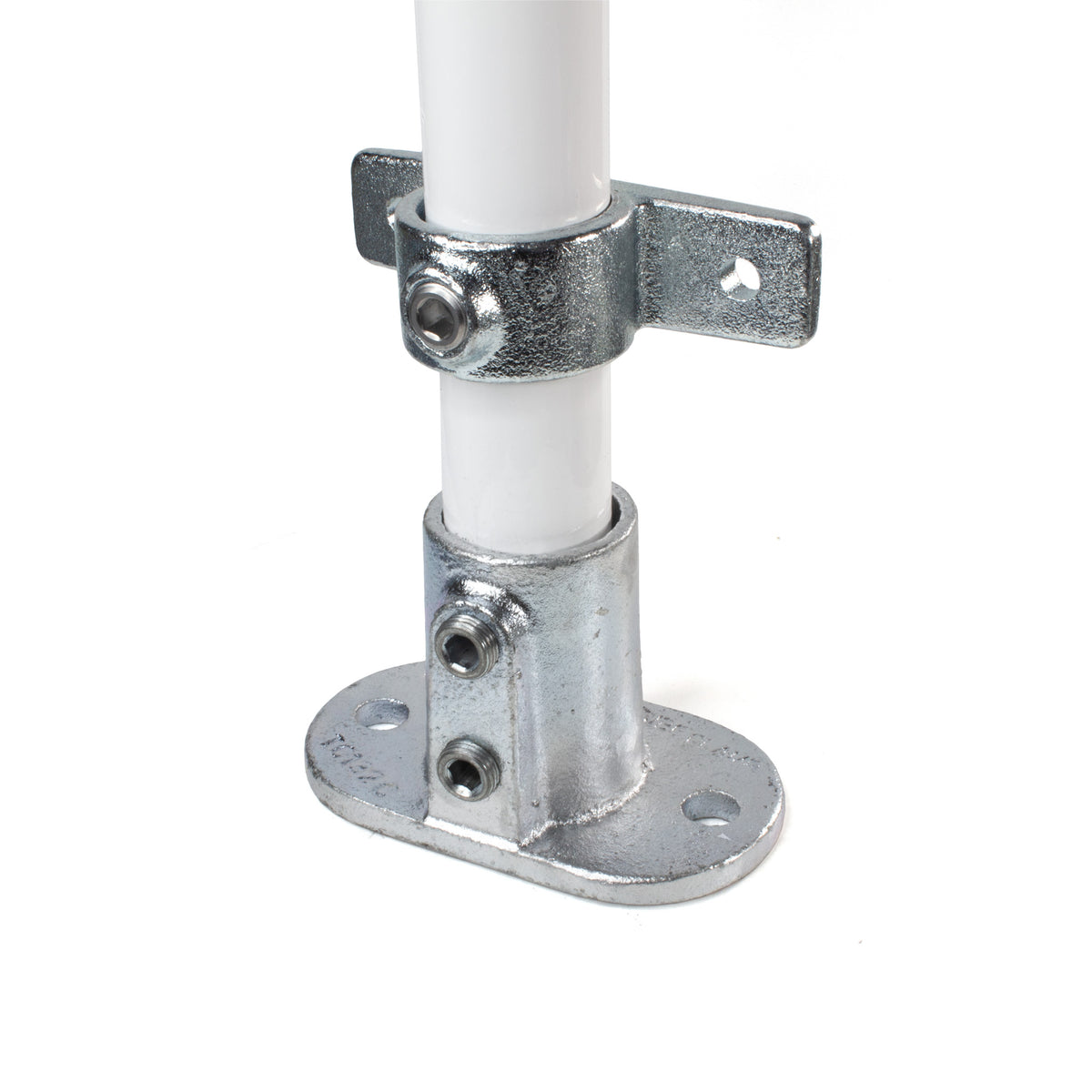 HRP132 - Standard Base Flange Handrail Stanchion with Vert Tube Only ...