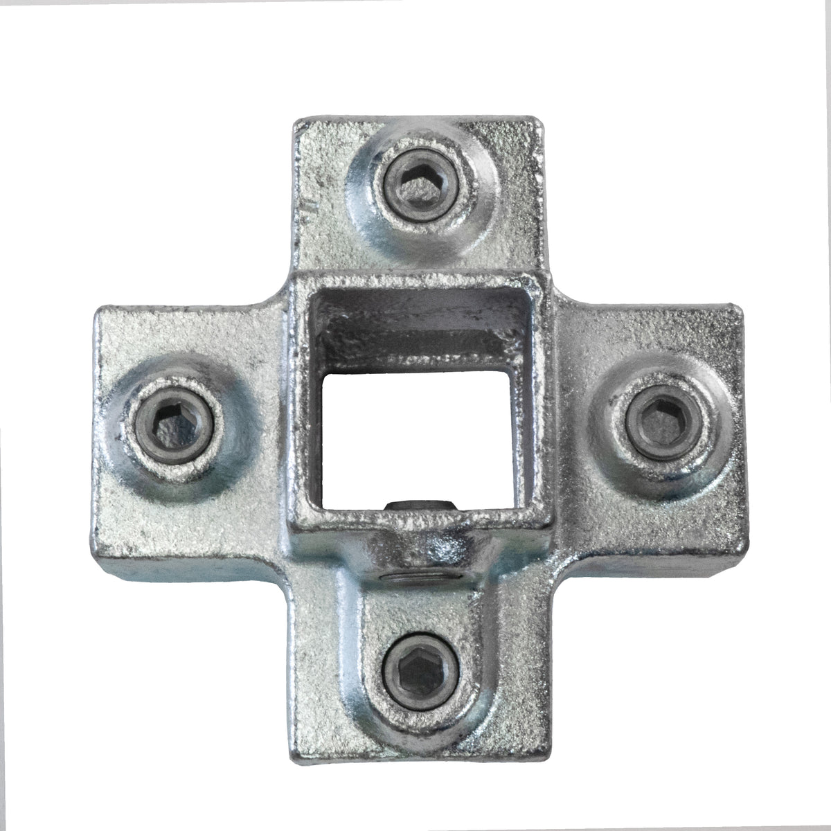 SQ158 - Box Centre Cross Galvanised Fitting – Tubeclamp AU