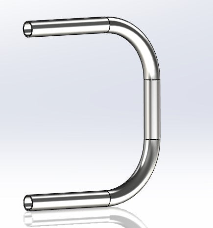 721 - D (Double) Bend Rail Return 180 degree DDA Handrail Termination ...
