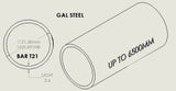 Tube 15NB 1/2" Light 21mm OD. Galvanized Cut to size – Tubeclamp AU