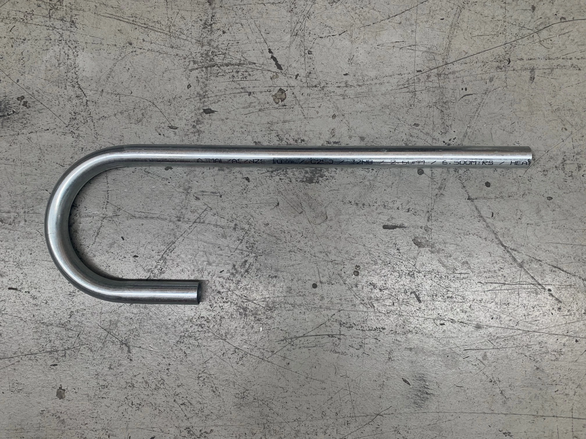 TC723 - Assist End J Bend Galvanized Pipe for Handrail Component ...