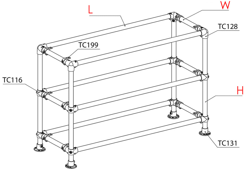 K926 - Storage Shelving 04 – Tubeclamp AU